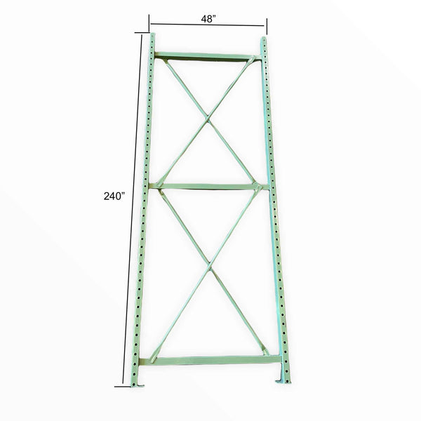 48" x 240" Pallet Rack Upright | Teardrop Style | In Stock - Shelving ...